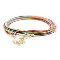 China 12-Fiber LC/UPC Multimode Pigtail 62.5/125 μm OM1 with 1000-Cycle Durability and -40℃ to +85℃ Storage Range for sale