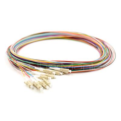 China 12-Fiber LC/UPC Multimode Pigtail 62.5/125 μm OM1 with 1000-Cycle Durability and -40℃ to +85℃ Storage Range for sale