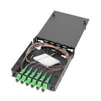 China Wall Mount Fiber Enclosure with 6-Port SC/APC LGX Adapter Panel - 12-144 Core Capacity, 19