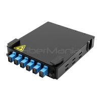 China Wall Mount Fiber Enclosure with 6-Port SC/UPC LGX Panel - 6.3