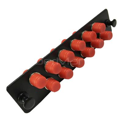 China FC Adapter Panel 12 Ports with 12 FC Multimode Adapters - LGX Compatible -40°C to +75°C Operating Range for sale