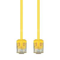 China 32AWG CAT6 UTP Ultra Slim Ethernet Patch Cable 2.6mm Diameter with 50-Micron Gold Plated RJ45 Connectors for sale