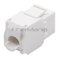 China CAT.6A UTP Keystone Jack 180 Degree Ethernet Modular Jack - 10 Gbps, 500 MHz, White for sale