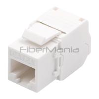China CAT.6A UTP Keystone Jack 180 Degree Ethernet Modular Jack - 10 Gbps, 500 MHz, White for sale