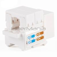 China CAT.6A UTP Keystone Jack 90 Degree Punch Down White - 500MHz 10Gbps Network Connector for sale