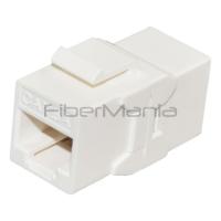 China White CAT.6A UTP RJ45 Inline Coupler Keystone Type 10Gbps 500MHz Network Cable Connector for sale