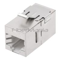 China CAT.6A STP Inline Coupler RJ45-RJ45 Shielded Ethernet Extender for 10G Networks with 750-Cycle Durability for sale