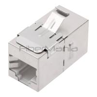China CAT.6A STP Inline Coupler RJ45-RJ45 Shielded Ethernet Extender for 10G Networks with 750-Cycle Durability for sale