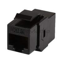 China Black CAT.5E UTP Keystone Inline Coupler with 1000BASE-T Support and 100MHz Frequency for sale