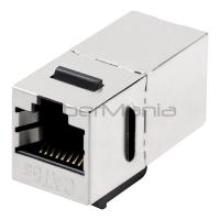 China RJ45 Inline Coupler 1000Base-T CAT.5E Shielded Female to Female - 100MHz Frequency, 125V Rating for sale