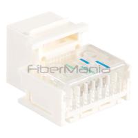 China CAT.3 RJ11 6P4C Toolless Keystone Jack - 16MHz Bandwidth, 50μ Gold Plating, White Color for sale