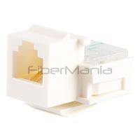 China CAT.3 RJ11 6P4C Toolless Keystone Jack - 16MHz Bandwidth, 50μ Gold Plating, White Color for sale