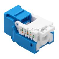 China UL Listed CAT.6 UTP Toolless Keystone Jack Blue - 50 Micron Gold Plating, 125V 1.5A Rating for sale