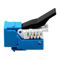 China UL Listed CAT.6 UTP Toolless Keystone Jack Blue - 50 Micron Gold Plating, 125V 1.5A Rating for sale