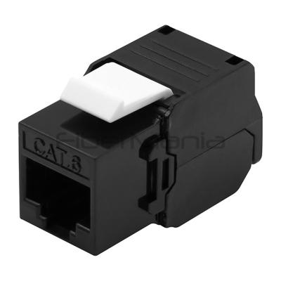 China 180 Degree CAT.6 Unshielded Keystone Jack with 50μ Gold Plating and 125V Rating for Network Panels for sale