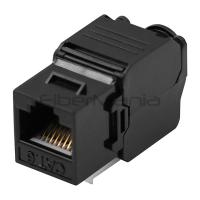 China 180 Degree CAT.6 Unshielded Keystone Jack with 50μ Gold Plating and 125V Rating for Network Panels for sale