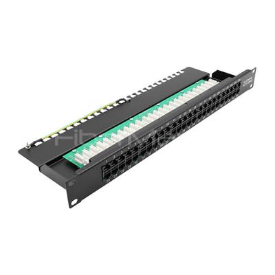 China 19-Inch 1U CAT.3 UTP Telephone Patch Panel 50 Ports with Krone IDC Termination for Voice and Data Networks for sale