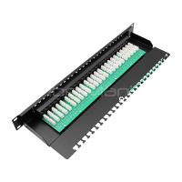 China 19-Inch 1U CAT.3 UTP Telephone Patch Panel 50 Ports with Krone IDC Termination for Voice and Data Networks for sale