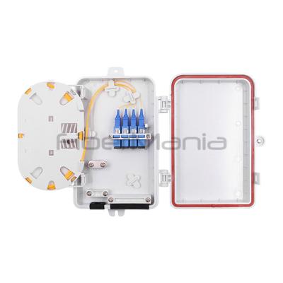 China 4 Port SC Simplex Fiber Optic Termination Box 210x140x40mm with 0.2dB Insertion Loss for FTTH Networks for sale