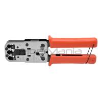 China Professional Modular Crimping Tool for RJ45/8P8C, RJ12/6P6C, RJ11/6P4C Plugs with Carbon Steel Construction for sale