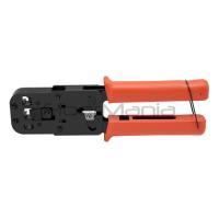 China Professional Modular Crimping Tool for RJ45/8P8C, RJ12/6P6C, RJ11/6P4C Plugs with Carbon Steel Construction for sale