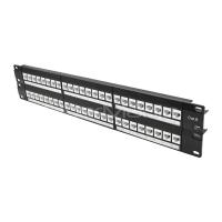 China 2U 48 Port Cat6 UTP Network Patch Panel with 10G Support and UL94V-0 Rating for 19