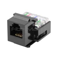 China CAT.3 RJ12 6P6C Toolless Telephone Keystone Jack with 50μ Gold Plating, 125V AC Rating, -20°C to 60°C Temperature Range for sale