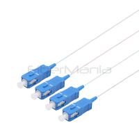 China Steel Tube 900um 1x4 PLC Splitter with SC/UPC Connectors - 1260-1650nm Wavelength, 7.3dB Insertion Loss for sale