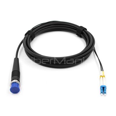 China RDC Socket to LC/UPC 2 Cores OS2 Outdoor G657A1 TPU Patch Cord 2.0mm for sale