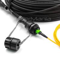 China ODVA MPO to ODVA MPO 12-Core Armored Fiber Patch Cord 5.0mm LSZH Jacket for FTTA Applications for sale
