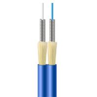 China GJSFJBV Duplex Armored Fiber Optic Cable 2 Core with 7.0mm OD and 600N Tension Resistance for LAN Backbones for sale