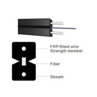 China Lightweight FTTH Optical Fiber Cable Bow Type Drop Cable 2 Core with 65kg/km Weight and -40°C to +80°C Operating Range for sale