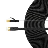 China T568B CAT7 U/FTP 10GbE Shielded Flat Ethernet Cable with 600MHz Bandwidth and 10Gbps Speed for sale