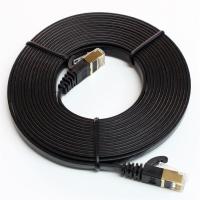 China T568B CAT7 U/FTP 10GbE Shielded Flat Ethernet Cable with 600MHz Bandwidth and 10Gbps Speed for sale