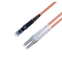China 1M LC to MTRJ Duplex OM1 62.5/125 Multimode Fiber Patch Cord 3.0mm OFNR Orange for sale