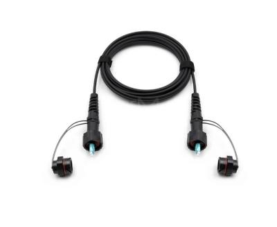 China 5M IP67 LC Duplex OM3 Outdoor Fiber Patch Cable TPU Jacket LC/UPC to LC/UPC for sale