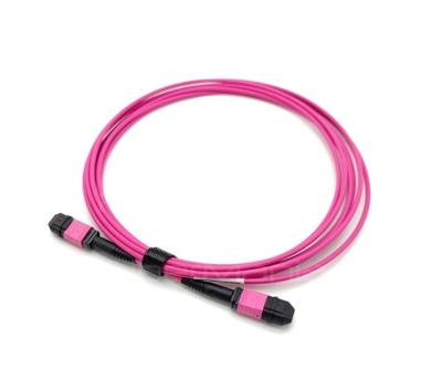 China MTP Male to Female Trunk Cable Assembly 12 Fiber OM4 50/125 Polarity A 4m for sale