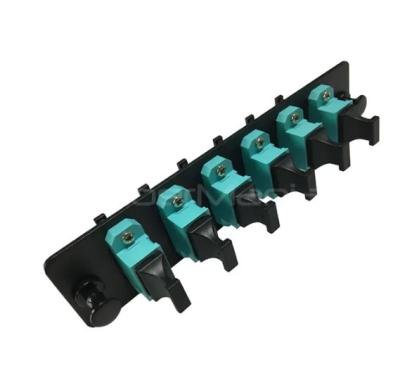 China MPO Adapter Panel, 6-Port LGX Type, Loaded with OM3 Multimode MPO Adapters for sale