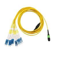China Factory Direct 12/6 Core MPO to LC Fiber Optic Patch Cord Dual Core Low Loss ≤0.2dB for sale