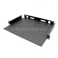 China Rack Mount 4xMTP MPO to LC Duplex Fiber Patch Panel 120 Fibers 1U 19 Inch Black for sale