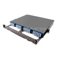 China 1U 19 Inch 96 Cores MTP-12 Male MPO Patch Panel for High Density Fiber Optic Networks for sale