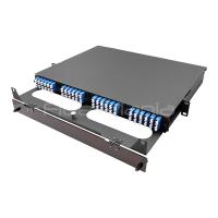 China 1U 19 Inch 96 Cores MTP-12 Male MPO Patch Panel for High Density Fiber Optic Networks for sale
