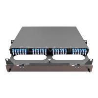 China 1U 19 Inch 96 Cores MTP-12 Male MPO Patch Panel for High Density Fiber Optic Networks for sale