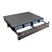 China 1U 19 Inch 96 Cores MTP-12 Male MPO Patch Panel for High Density Fiber Optic Networks for sale