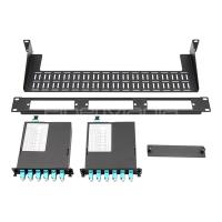 China 19inch 1U 36 Fibers MPO MTP Fiber Optic Patch Panel with Cassette MTP-12 Rear Adapter for sale