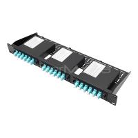 China 19inch 1U 36 Fibers MPO MTP Fiber Optic Patch Panel with Cassette MTP-12 Rear Adapter for sale