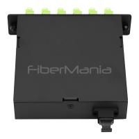 China OM5 12 Cores 6 Ports MPO-LC Fiber Optic Cassette for 40 100Gbps Protocols for sale