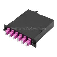China 6 LC Duplex 12 Cores MPO MTP Fiber Optic Cassette OM4 40G 100Gbps for sale