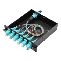 China MTP-LC Cassette Module 12 Fiber OM3 Multimode Zirconia Ceramic Sleeve Aluminum Body for High Density Networks for sale