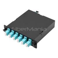 China MTP-LC Cassette Module 12 Fiber OM3 Multimode Zirconia Ceramic Sleeve Aluminum Body for High Density Networks for sale
